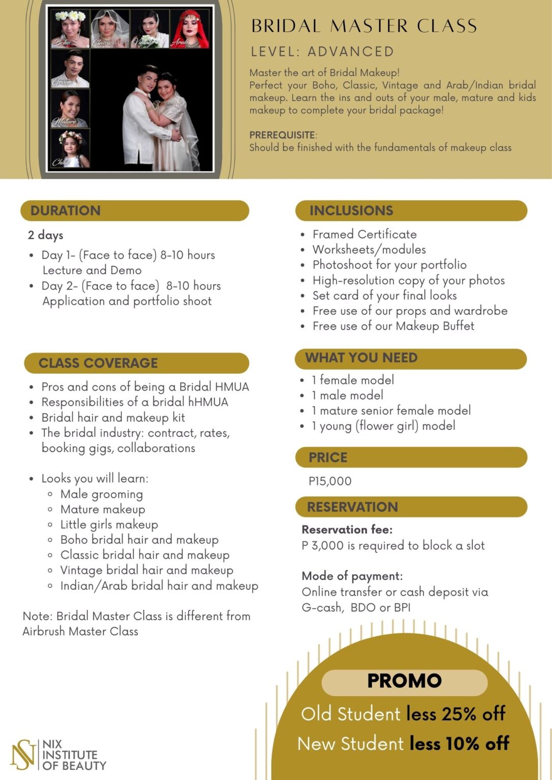 Nix Institute of Beauty | Bridal Masterclass