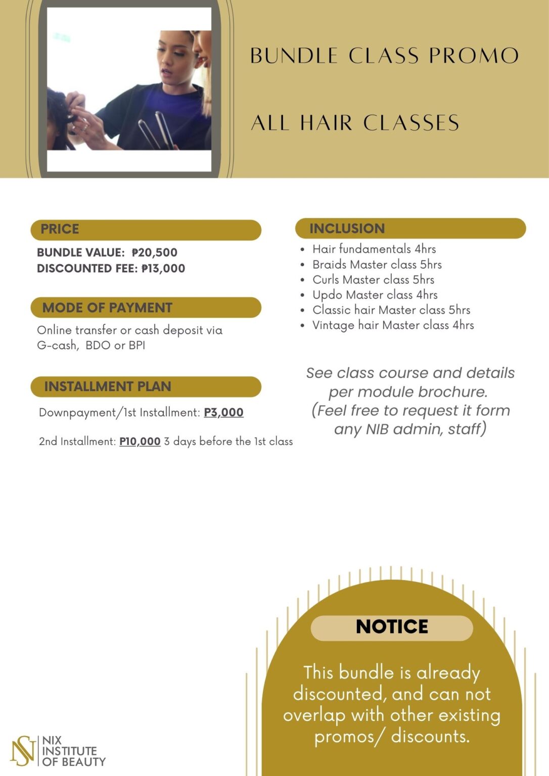 Nix Institute of Beauty | ALL HAIR CLASSES